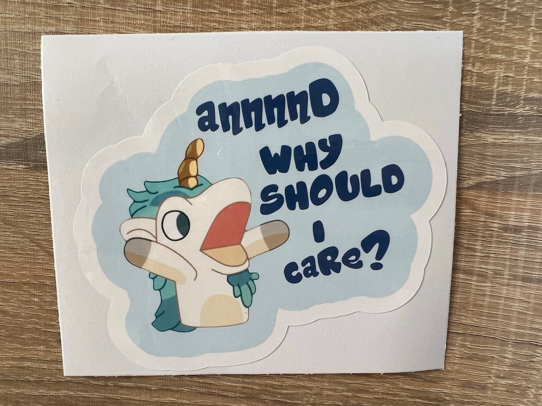 Bluey Inspired Unicorse Sticker - Etsy