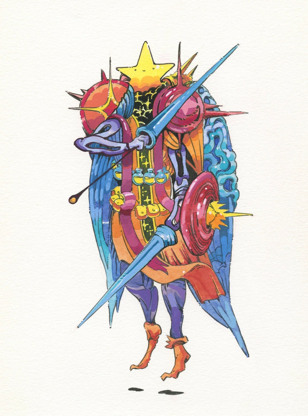 Fallen Star Knight Print - Etsy