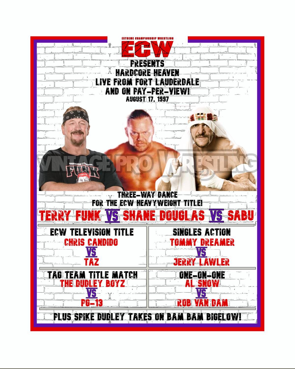 ECW Hardcore Heaven 97 Poster | Etsy