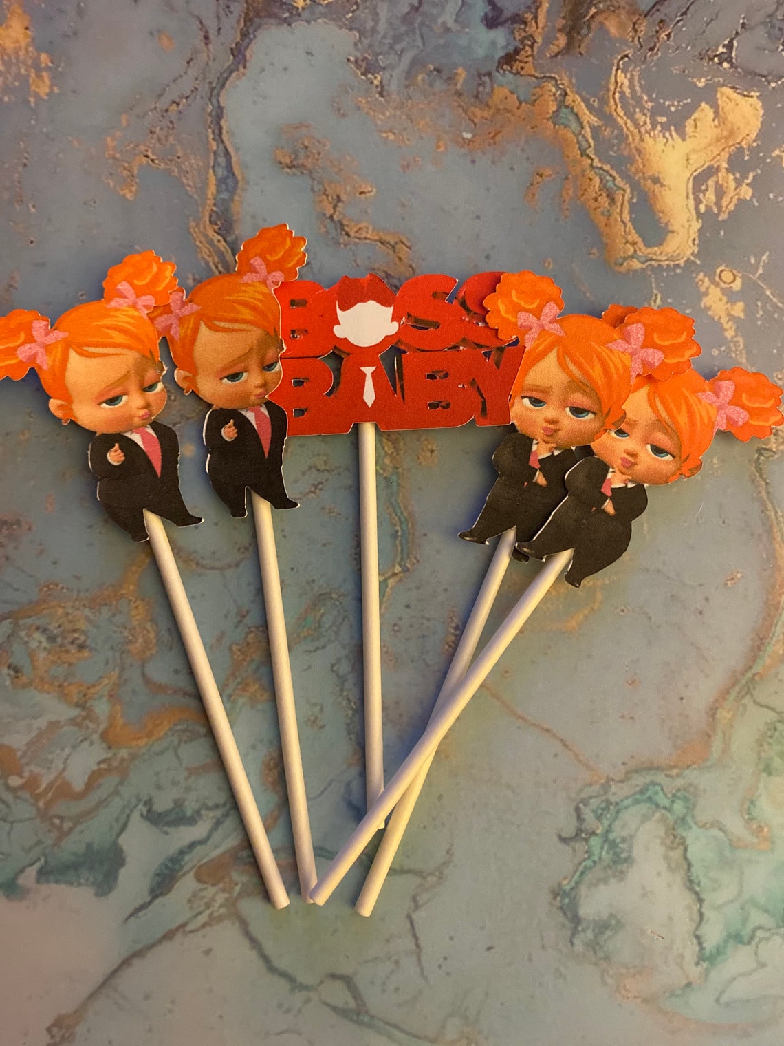 Boss Baby-boss Girl-boss-girl Boss Baby Cupcake Topper - Etsy