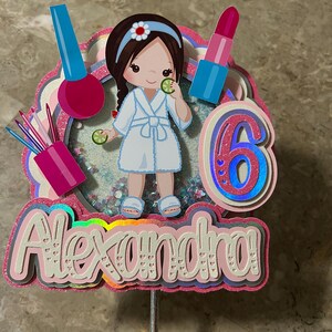Spa Theme Cake Topper | Custom Cake Topper Order | New Theme Cake ...