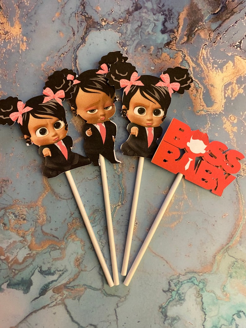 Boss Baby-boss Girl-boss-girl Boss Baby Cupcake Topper - Etsy
