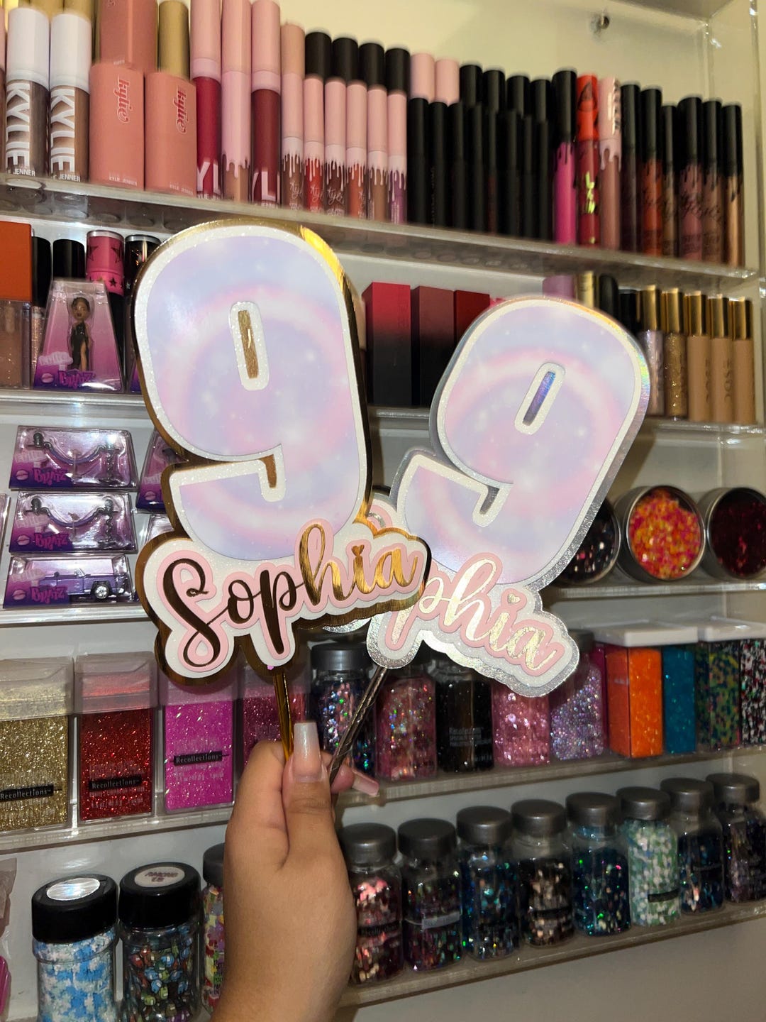 Tye Dye Cake Topper | Groovy Cake Topper | Name Cake Topper | Number ...