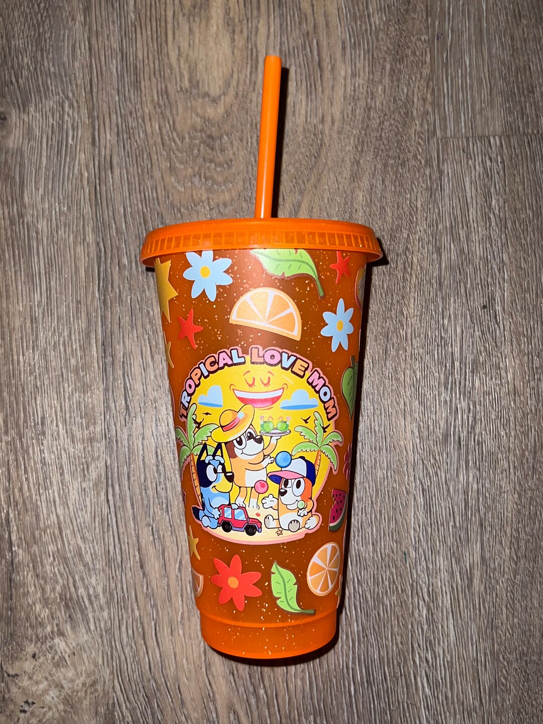Bluey Cold Cup, Bluey Mom Cold Color Cup, Mom Vacation Reusable Cup ...