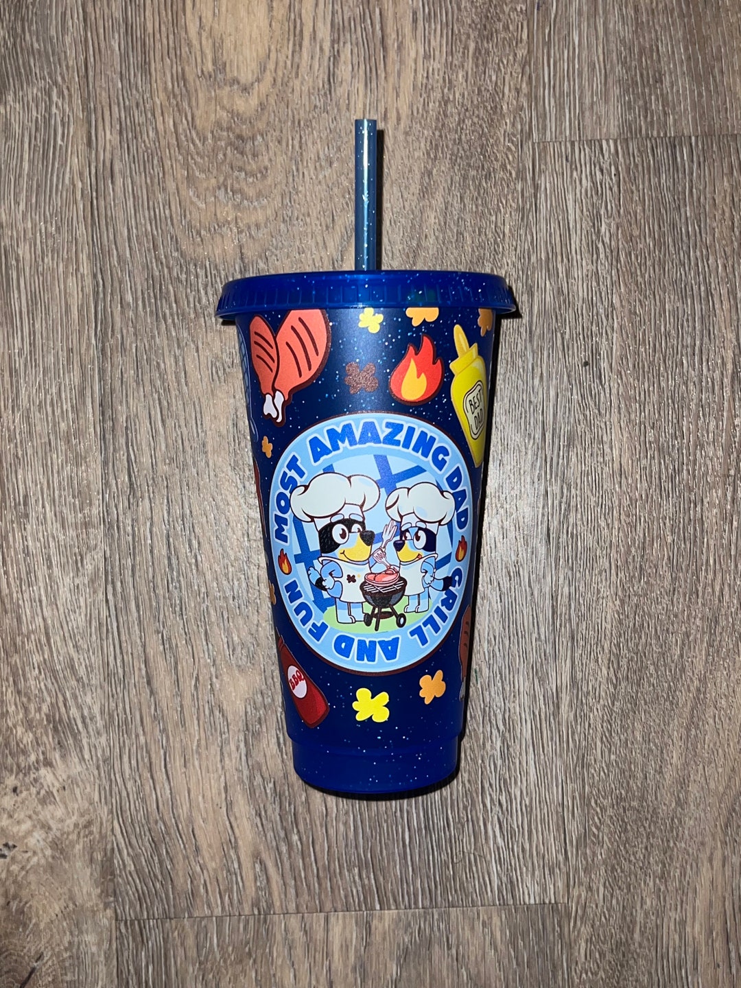 Dad Tumbler Bluey Cup Bluey Cold Cup, Bluey Dad Cold Color Cup, Dad ...