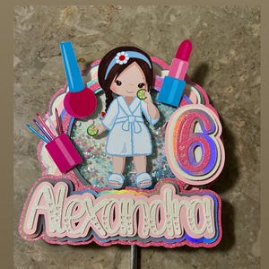 Spa Theme Cake Topper | Custom Cake Topper Order | New Theme Cake ...