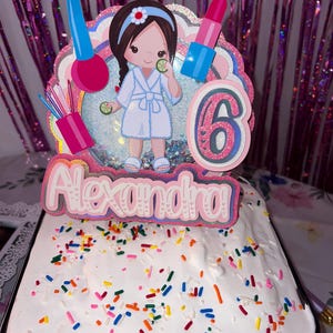 Spa Theme Cake Topper | Custom Cake Topper Order | New Theme Cake ...