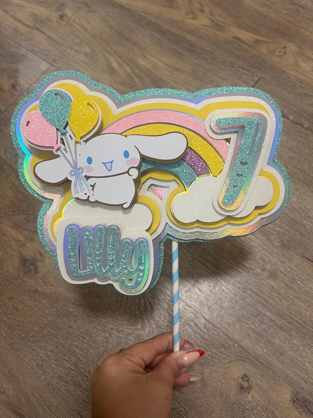 Cinnamoroll 3D Cake Topper Shaker, Custom Cake Topper | Cake Topper ...
