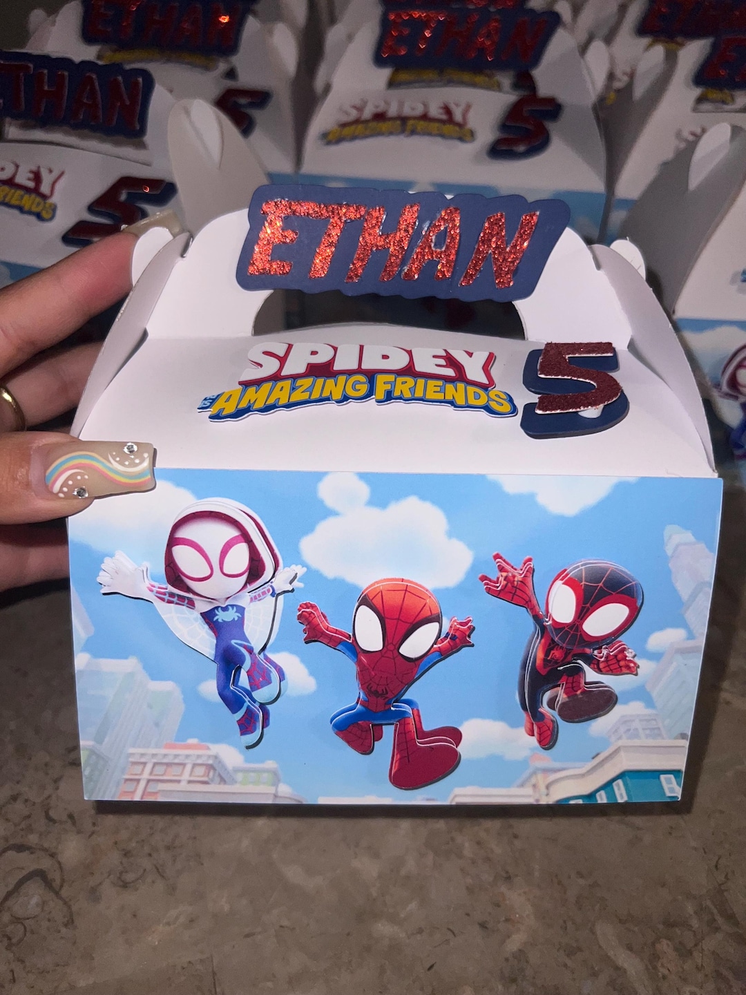 Spider-man Gable Favor Box: Superhero Party Goodie Box - Etsy