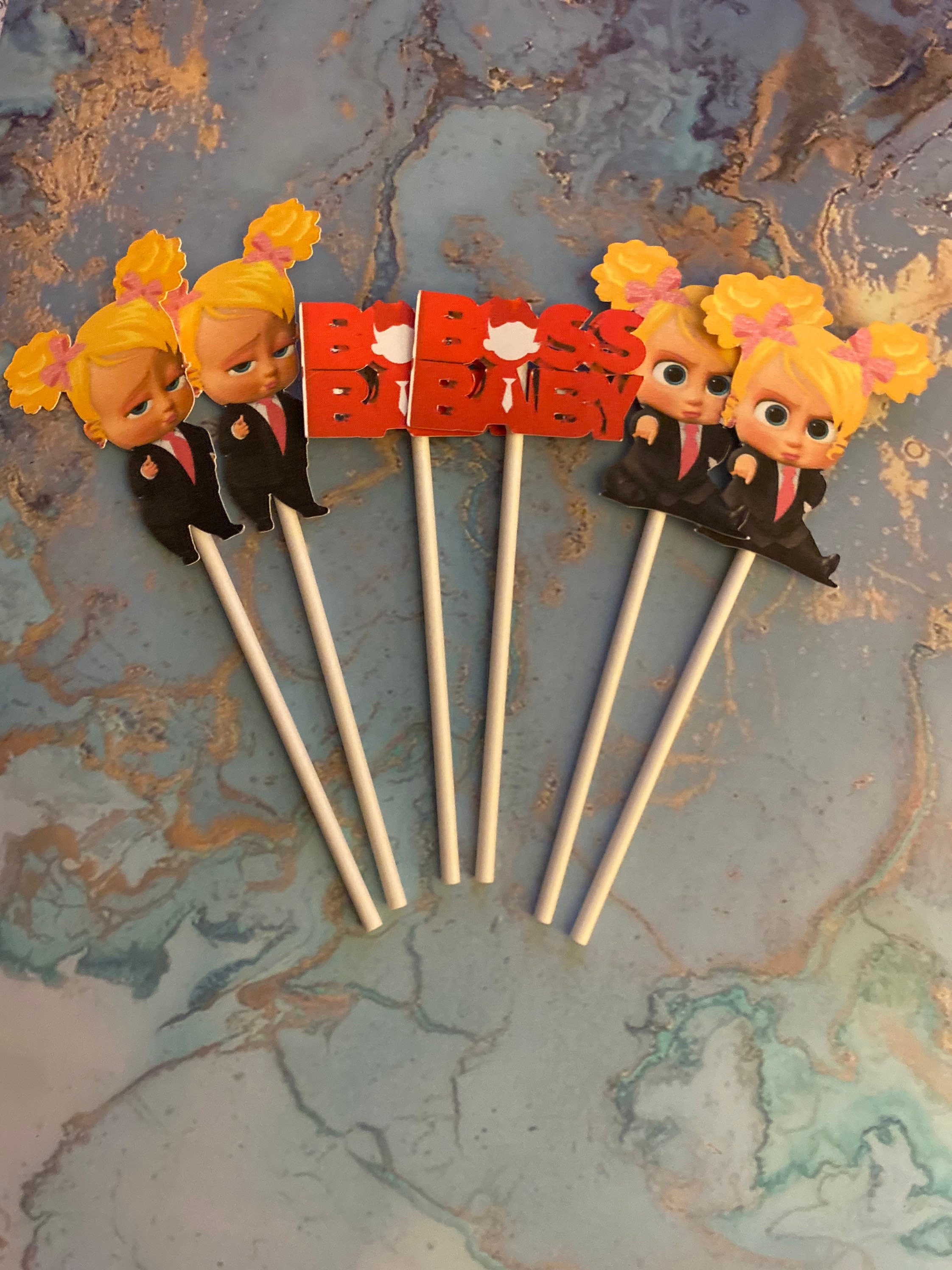 Boss Baby-boss Girl-boss-girl Boss Baby Cupcake Topper - Etsy