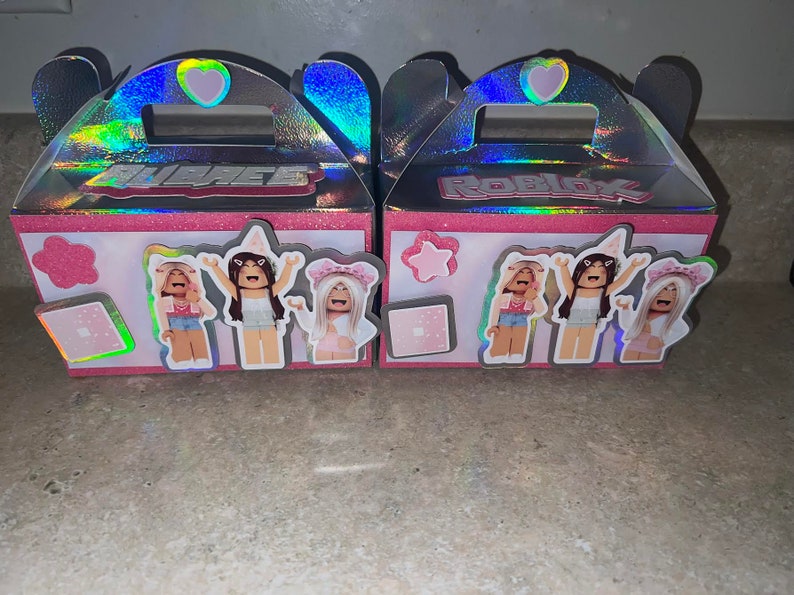 Roblox Favor Boxes Roblox Gable Box Roblox Girl Theme Favor - Etsy