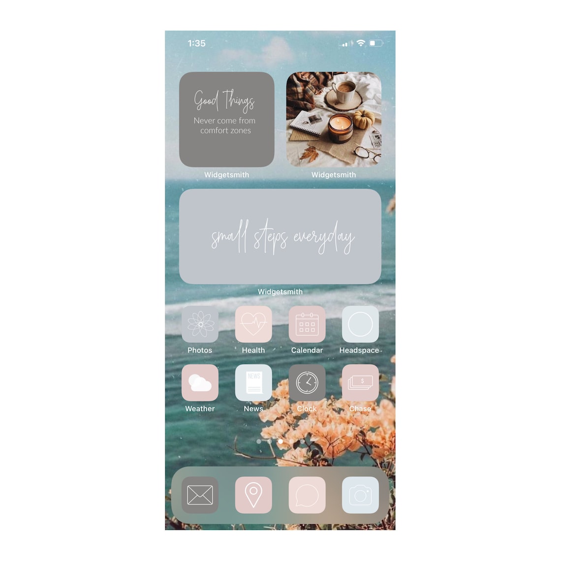 BEACH DREAM Aesthetic Ios14 App Icons Ios14 Widget Covers Widgetsmith ...