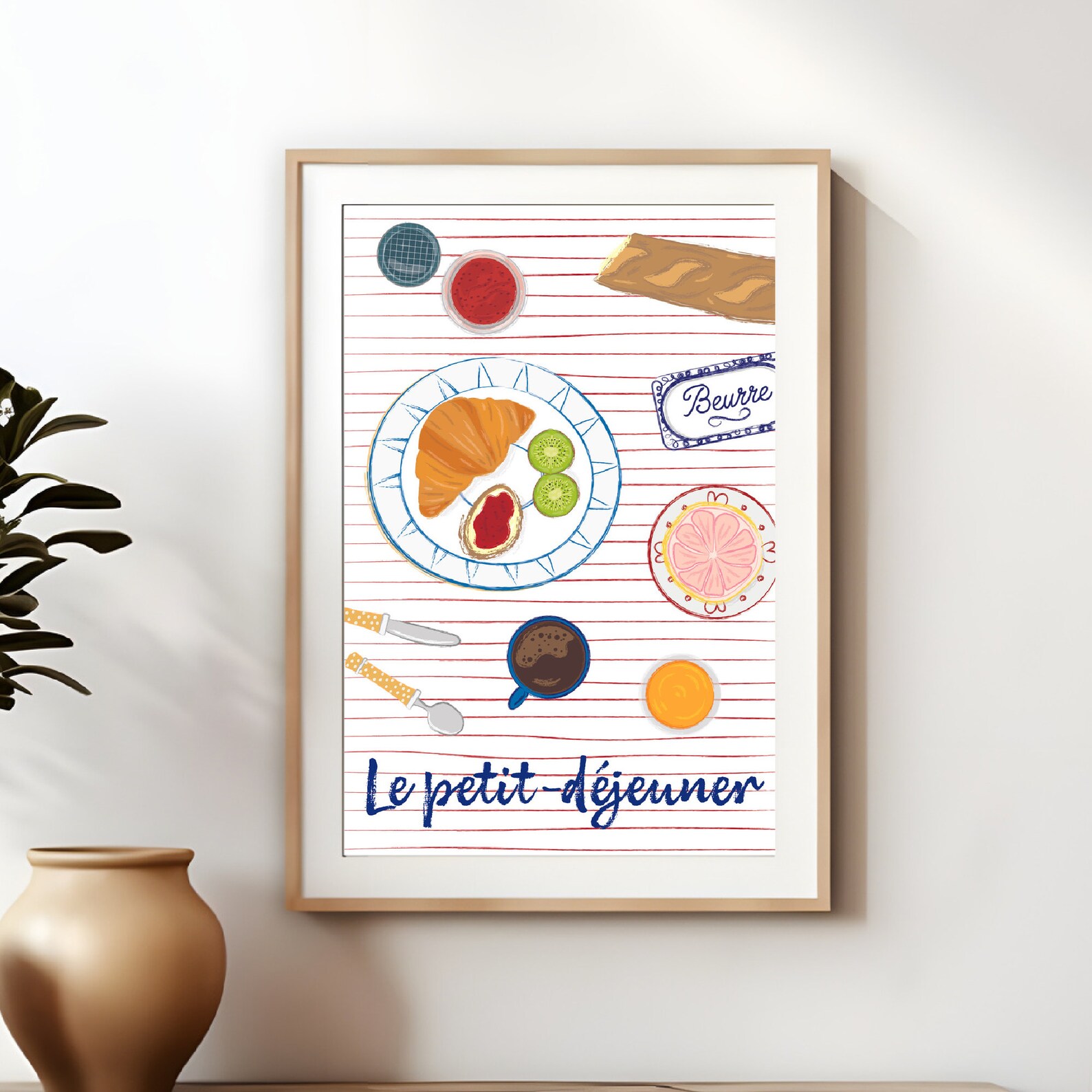Le Petit Dejeuner Breakfast Art Print Trendy Kitchen Art - Etsy
