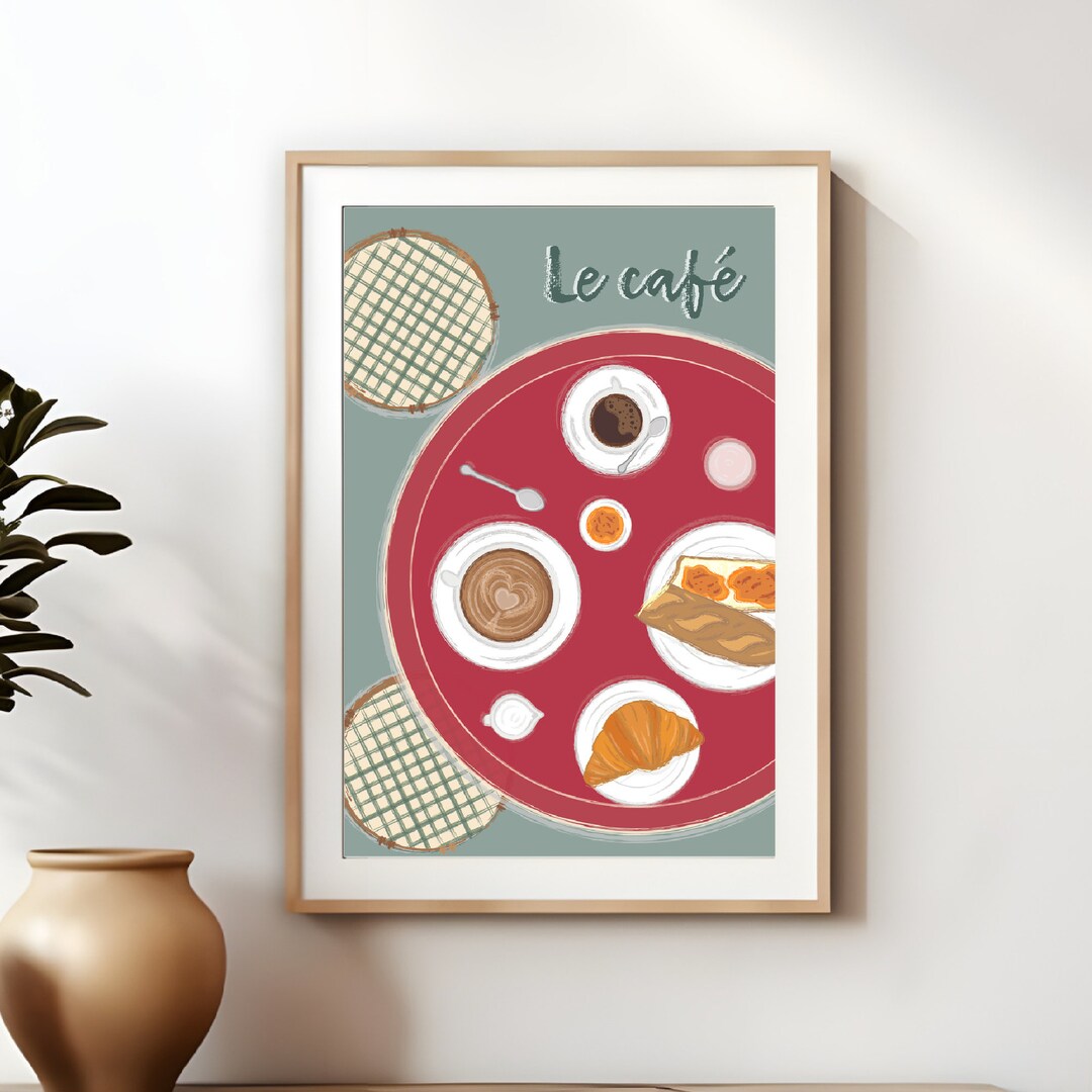 Le Cafe Wall Art Digital Coffee Print Art Parisian Cafe - Etsy