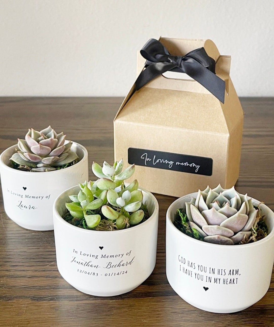 Personalized Sympathy Gift | Succulent & Card Included | Loss of Loved ...