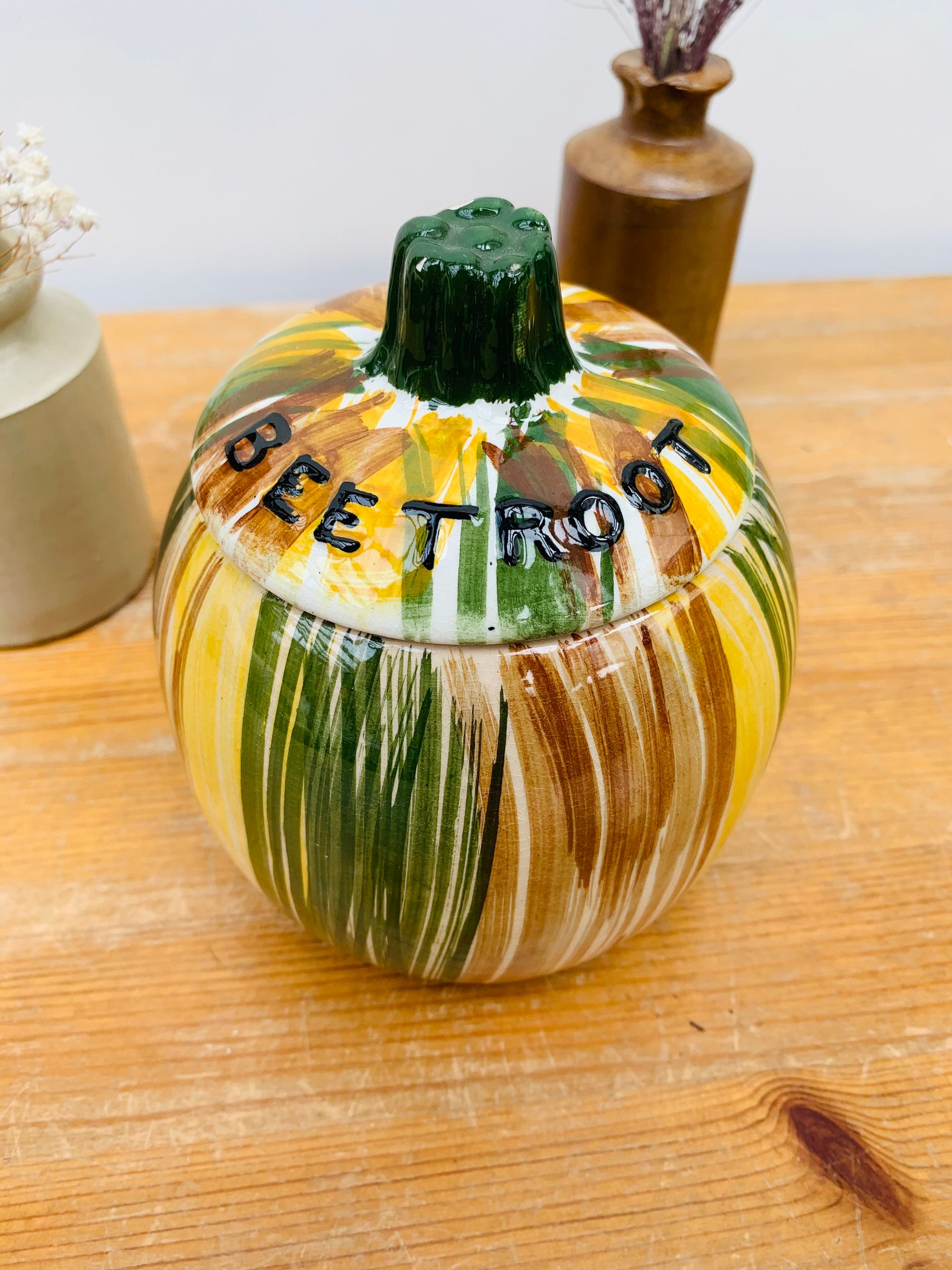 Vintage Rustic Pottery Beetroot Jar - Etsy Sweden