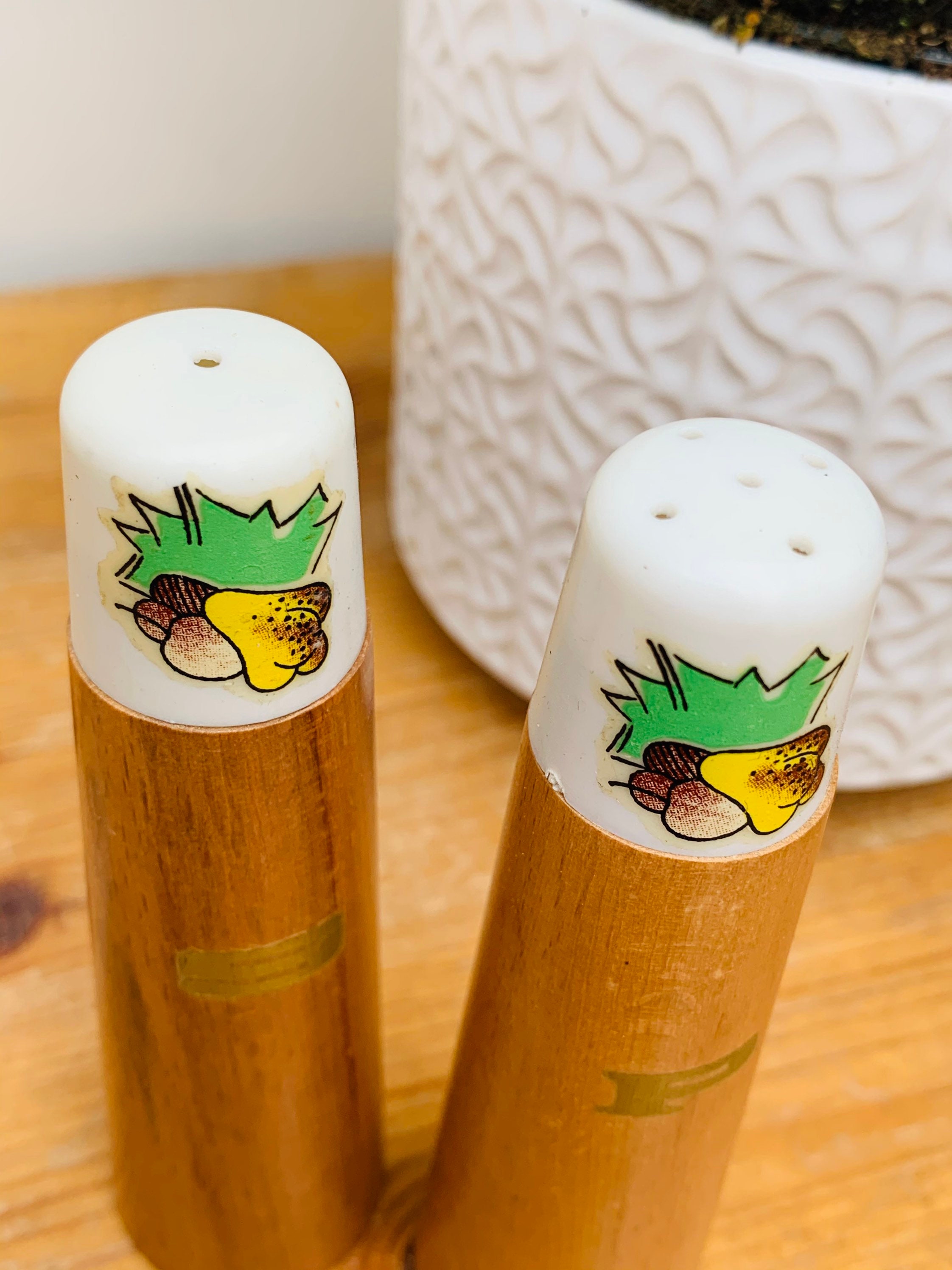 Retro Mid Century Hostess Server Set Salad Servers Salt and Pepper ...