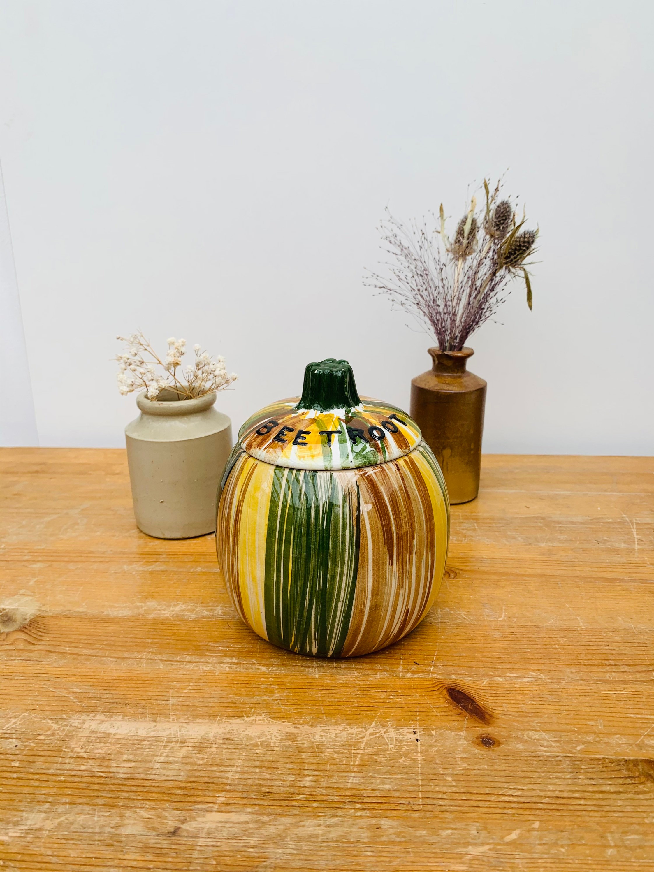 Vintage Rustic Pottery Beetroot Jar - Etsy Sweden