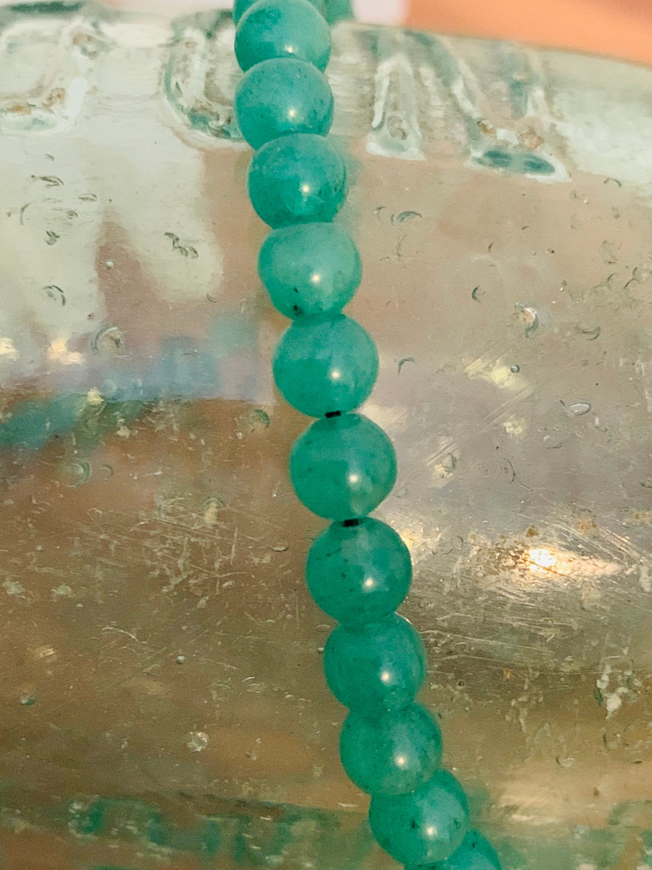 Vintage Smaragd grün Jade Art Deco Perlen Halskette - Etsy.de