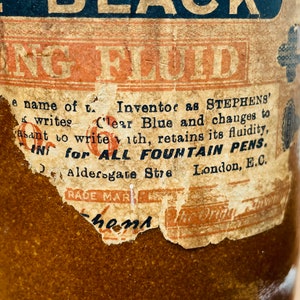 Large Vintage Stephens' Stoneware Blue Black Ink Bottle - Etsy