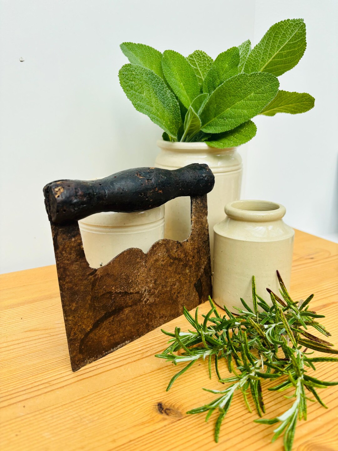 Antique 18th-century, Hand-forged Kitchen Tool, Likely a Food or Herb ...