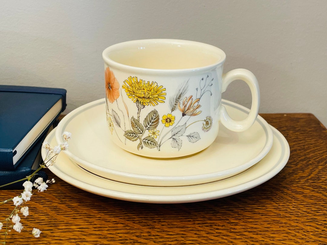 J & G Meakin Trend Tea Cup, Saucer, Tea Plate Trio Hedgerow Pattern - Etsy
