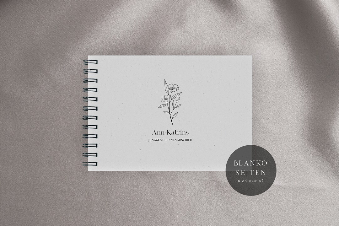 JGA Photo Album Personalized Blank Format DIN A5 or DIN A4 Landscape ...