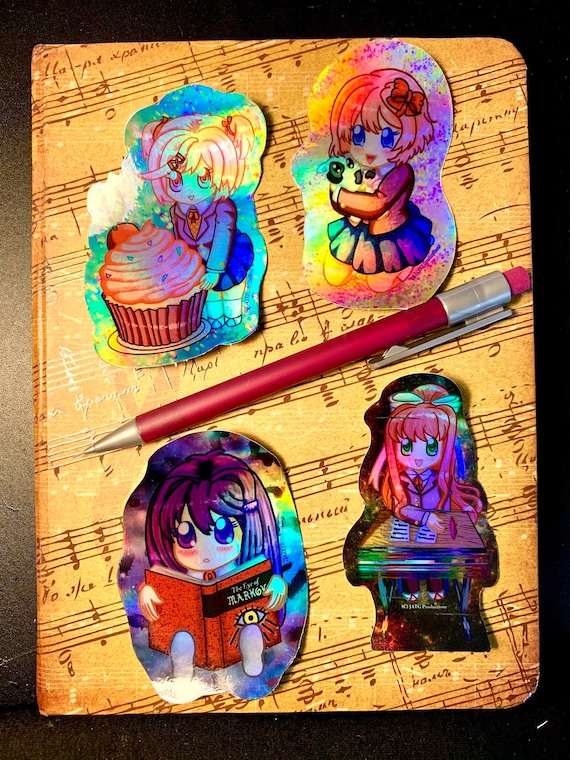 3 Inch DDLC Doki Doki Literature Club Vinyl Holo Sticker Set - Etsy ...