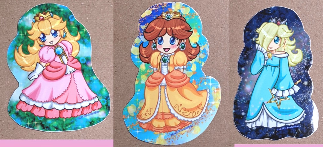 Vinyl Waterproof Super Mario Princess Stickers - Etsy