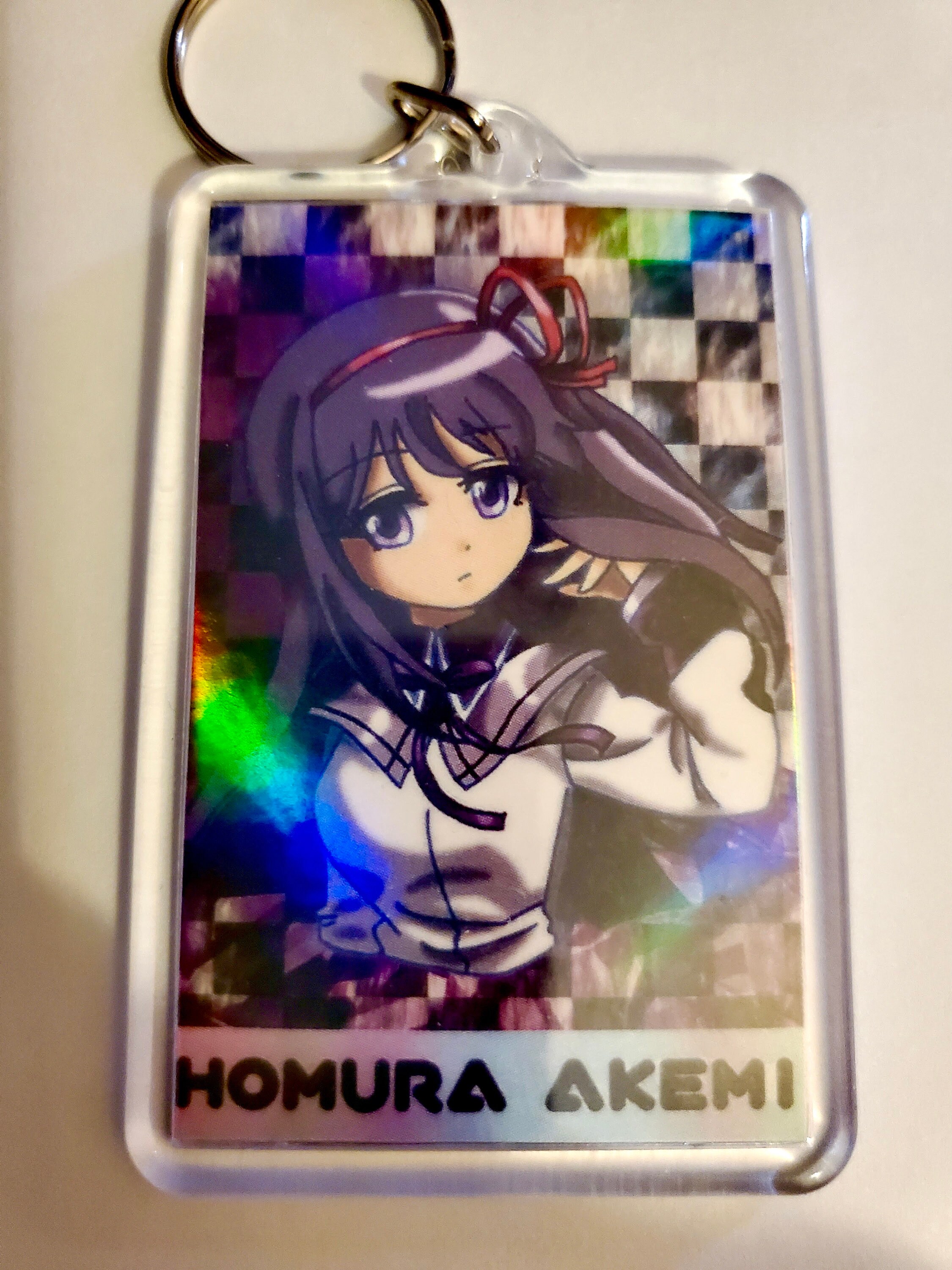 Puella Magi Madoka Magica Homura Akemi Devil Homura Double Sided Holo Keychain Etsy