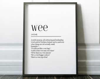 Wee Definition Print - Etsy Canada