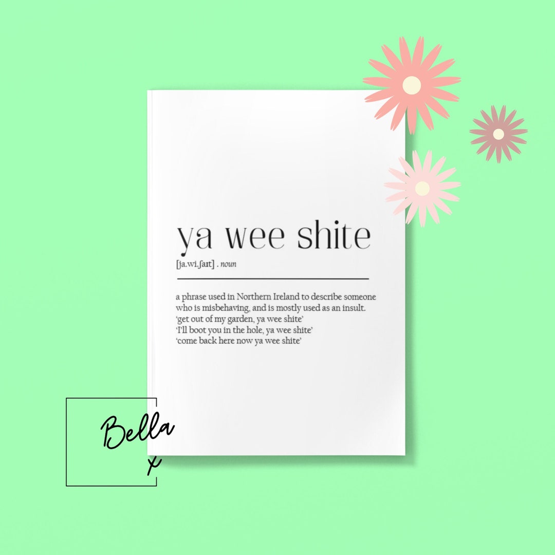 Northern Irish Expression Print/ Ya Wee Shite/ Funny - Etsy