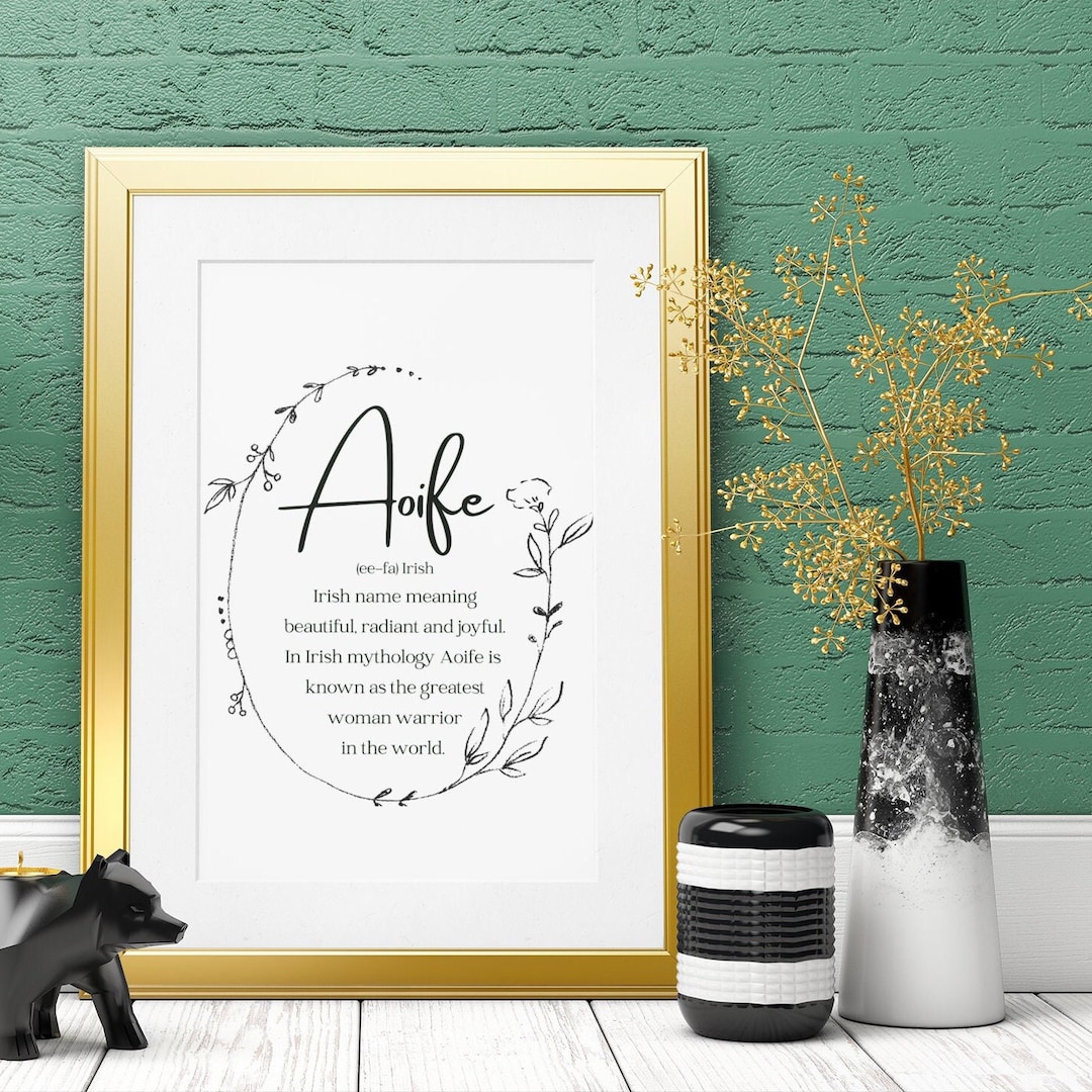 Irish Name Definition Print Gift, Aoife, Irish Print for Nursery, Irish ...