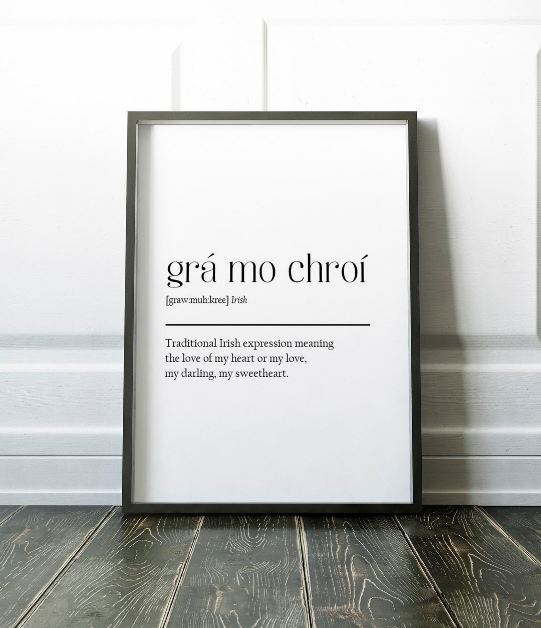 Irish Print/ Grá Mo Chroí/ Irish Language/ Irish Wall Art/ - Etsy UK