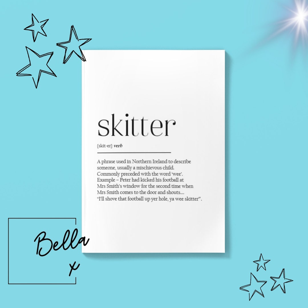 Skitter, Northern Ireland Expression Print, Funny Personalised ...
