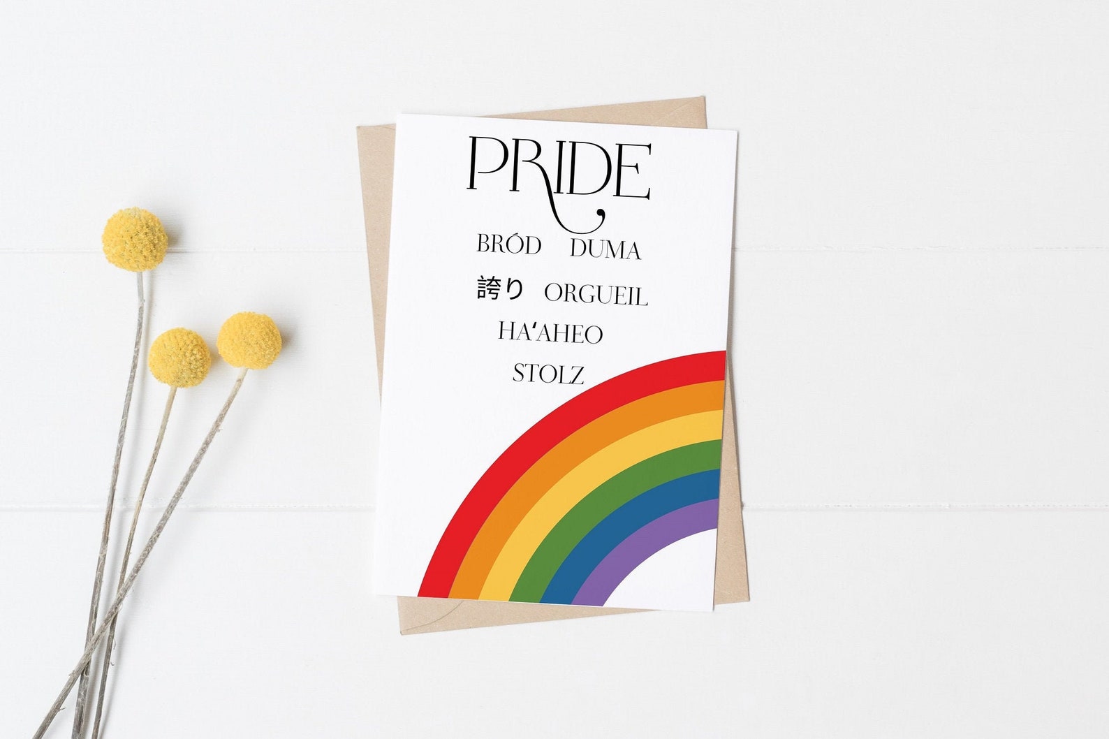 Handmade Gay Pride Card Gay Pride Month Lgbt A6 With Etsy