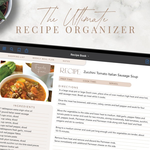 Recipe Organizer - Etsy