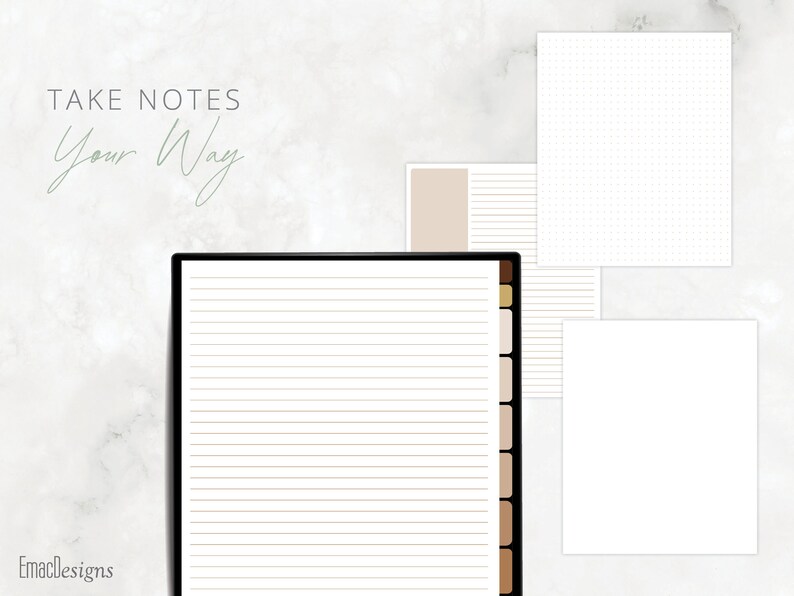 Neutral Digital Notebook | Ultimate Study Guide - Etsy