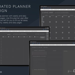 Ultimate Digital Planner, Dark Mode Version | Life Planner, Undated ...