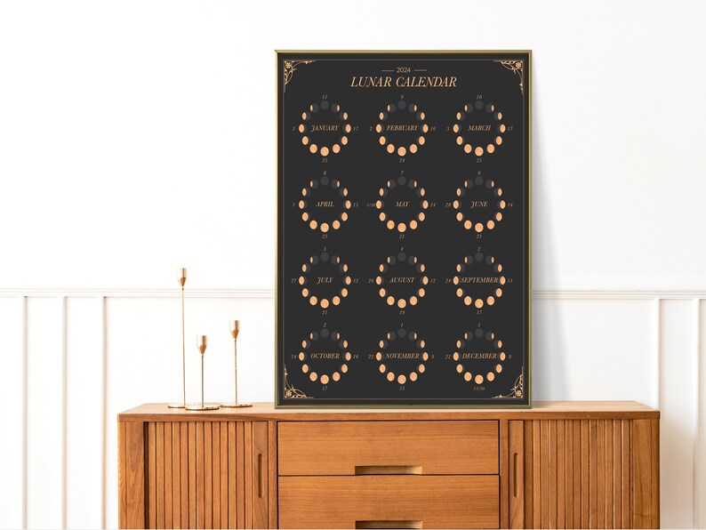 2024 Lunar Calendar, Digital Download - Full 2024 Calendar - Etsy
