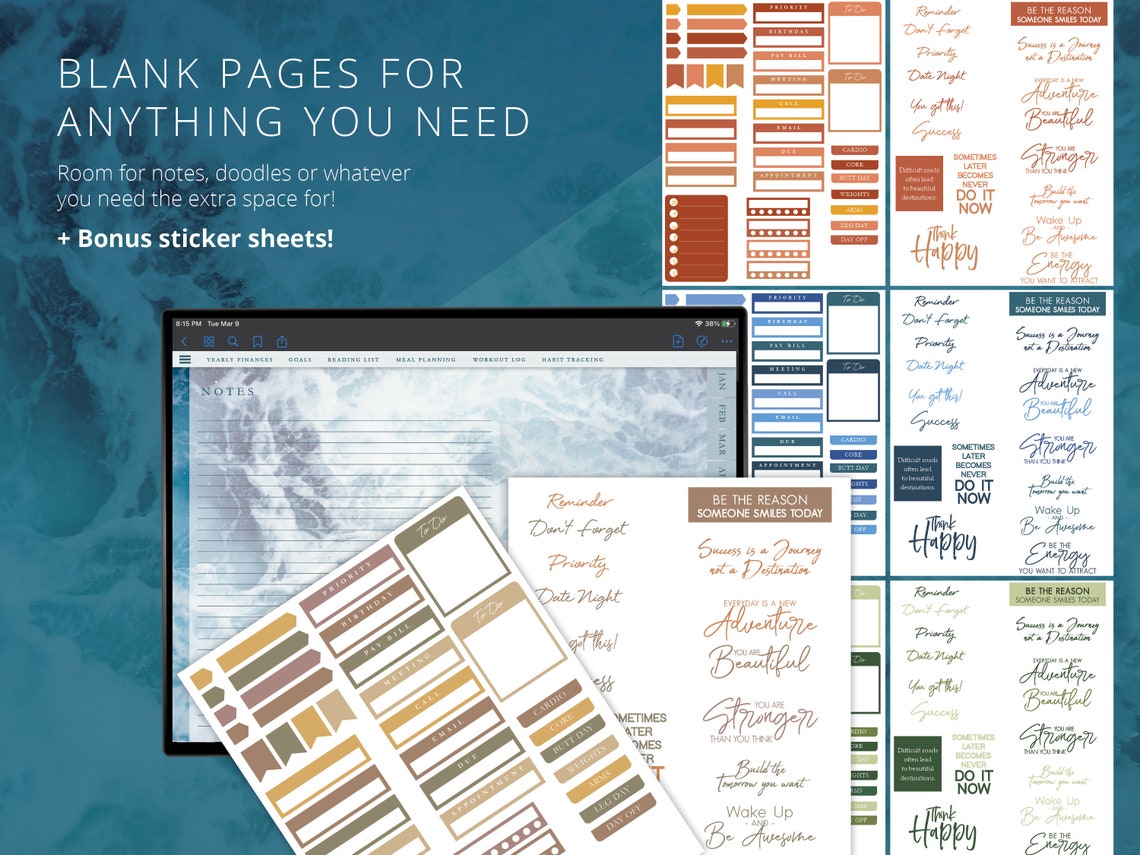 2023 Ultimate Digital Planner: Surf | Dated Planner | Notability ...