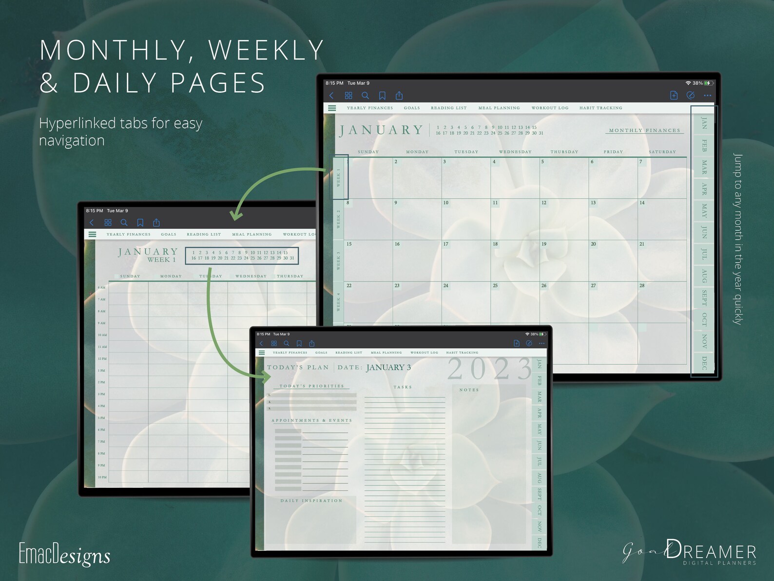 2023 Ultimate Digital Planner: Succulent | Dated Planner | Notability ...