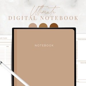 Neutral Digital Notebook | Ultimate Study Guide - Etsy