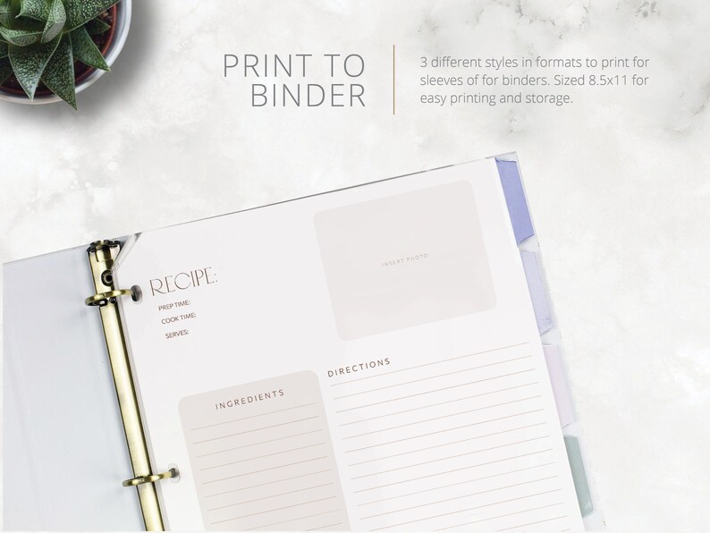 Printable Recipe Book, 8.5x11 Recipe Pages - Etsy