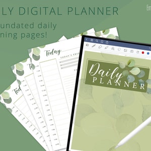 Daily Digital Planner | Undated Goodnotes Planner | Printable Planner ...