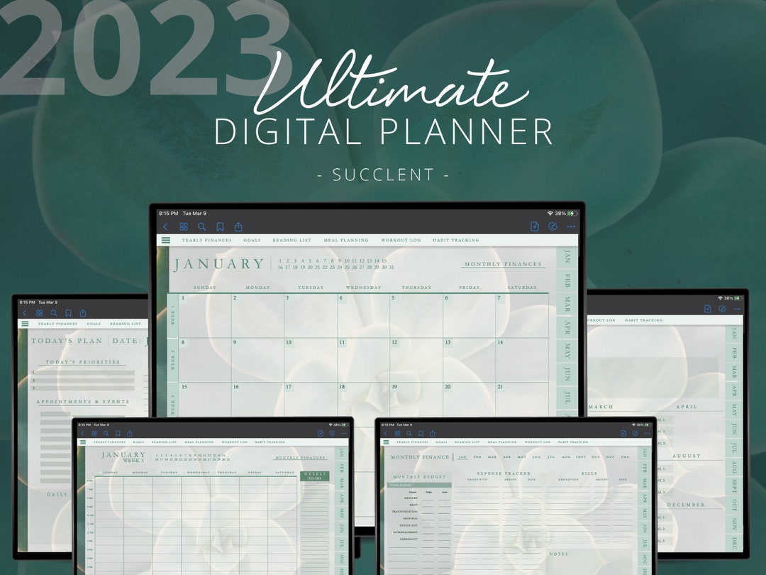 2023 Ultimate Digital Planner: Succulent | Dated Planner | Notability ...