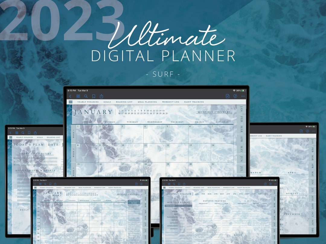 2023 Ultimate Digital Planner: Surf | Dated Planner | Notability ...