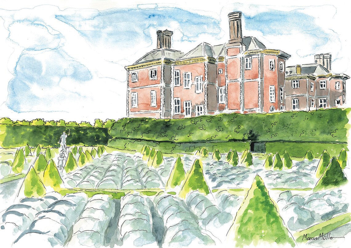 Ham House Watercolor & Ink Painting Prints Ham Richmond - Etsy UK