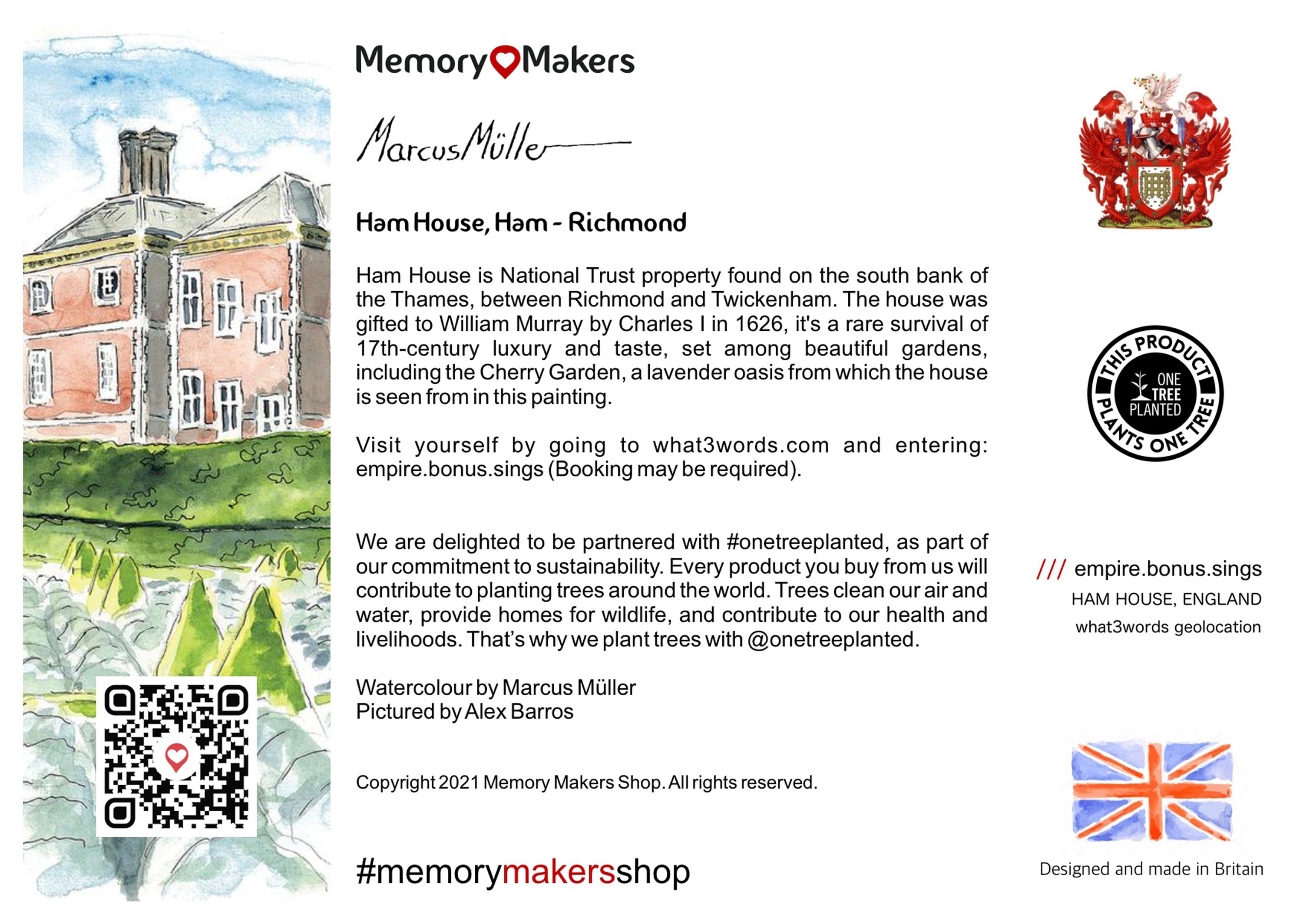 Ham House Watercolor & Ink Painting, Prints, Ham, Richmond Upon Thames ...