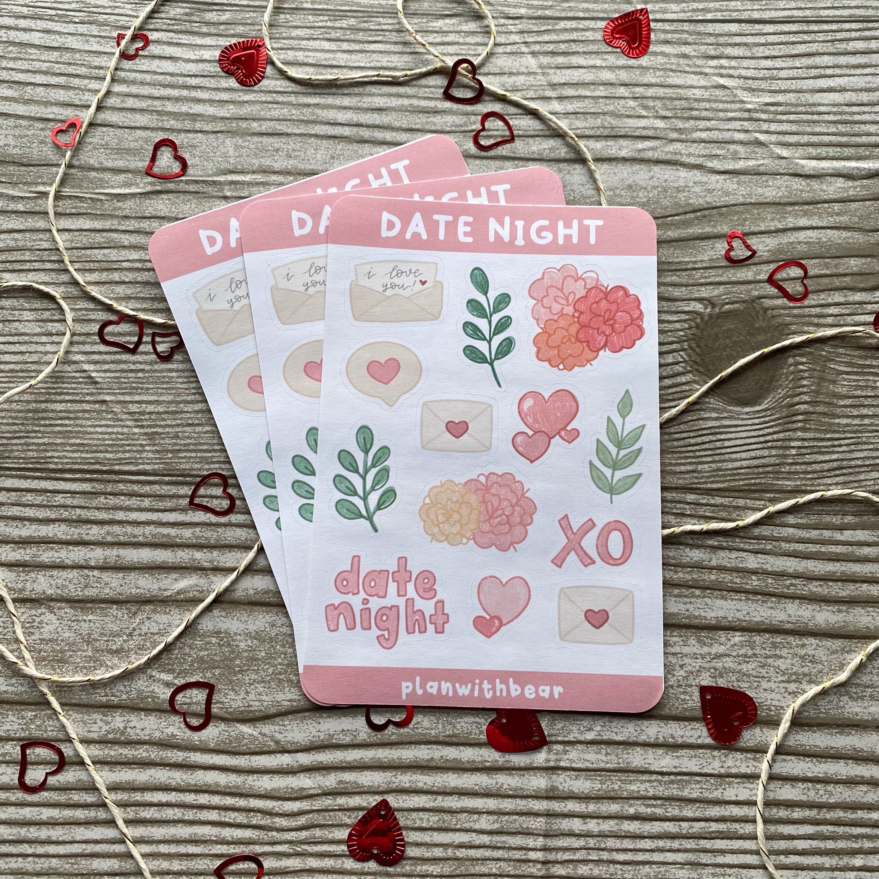 Date Night Sticker Sheet | Bullet Journal Stickers - Etsy